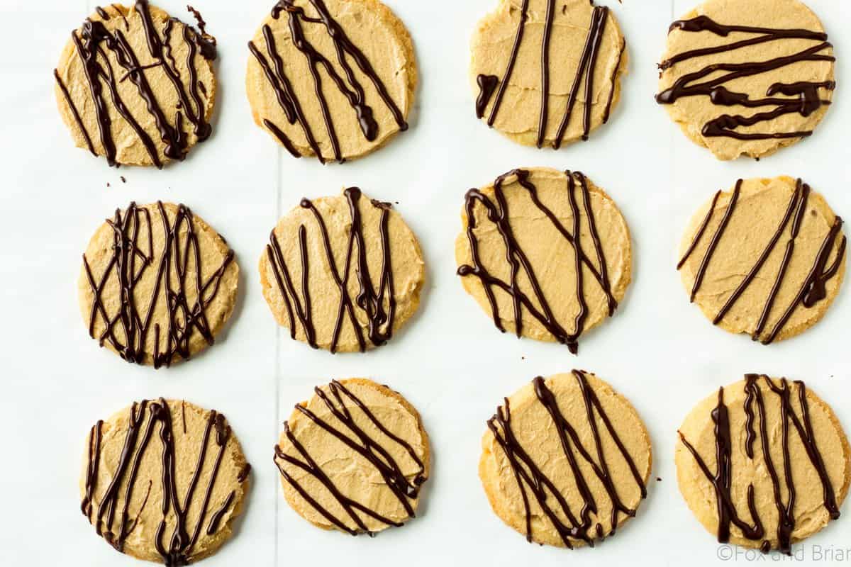Vanilla Shortbread Cookies with Peanut Butter and Chocolate Glaze - Fox ...