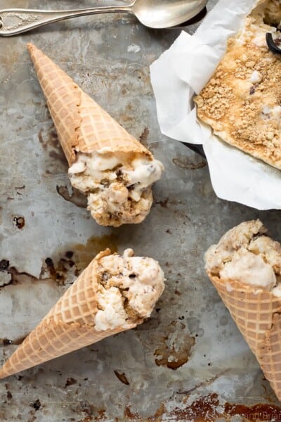 No Churn S'mores Ice Cream - Fox and Briar