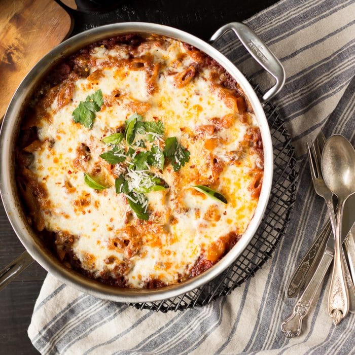 One Pot Pasta Bake with Sausage and Wine - Fox and Briar