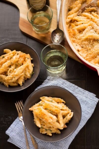 Four Cheese Truffle Mac and Cheese - Fox and Briar