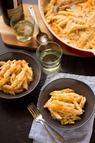 Four Cheese Truffle Mac and Cheese - Fox and Briar