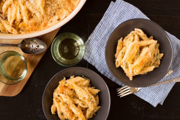 Four Cheese Truffle Mac and Cheese - Fox and Briar