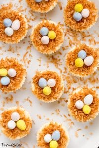 Easter Bird's Nest Mini Cheesecakes - Fox and Briar