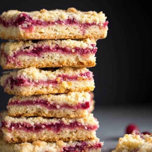 Leftover Cranberry Sauce Crumble Bars - Fox and Briar