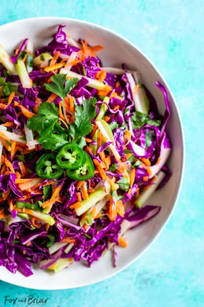 Cilantro Lime Chayote Slaw Recipe - Fox and Briar