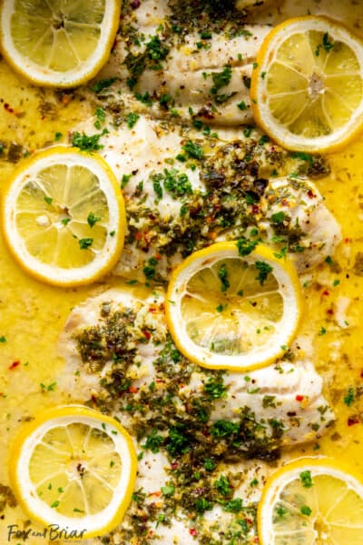 Lemon Butter Baked Tilapia Recipe - Fox and Briar