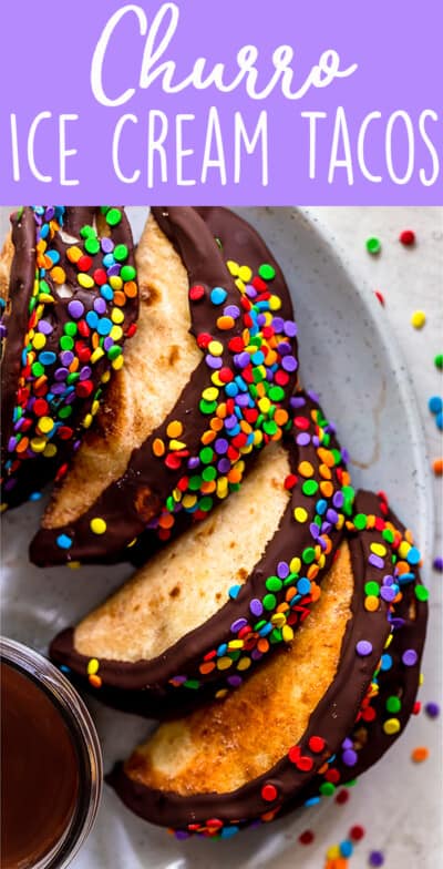 Churro Ice Cream Tacos - Fox and Briar