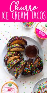 Churro Ice Cream Tacos - Fox and Briar