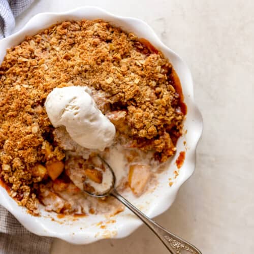 Easy Peach Crisp - Fox and Briar