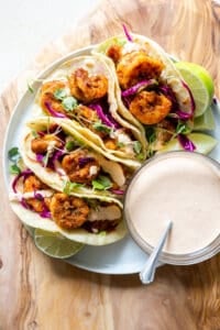 Blackened Shrimp Tacos - Fox and Briar